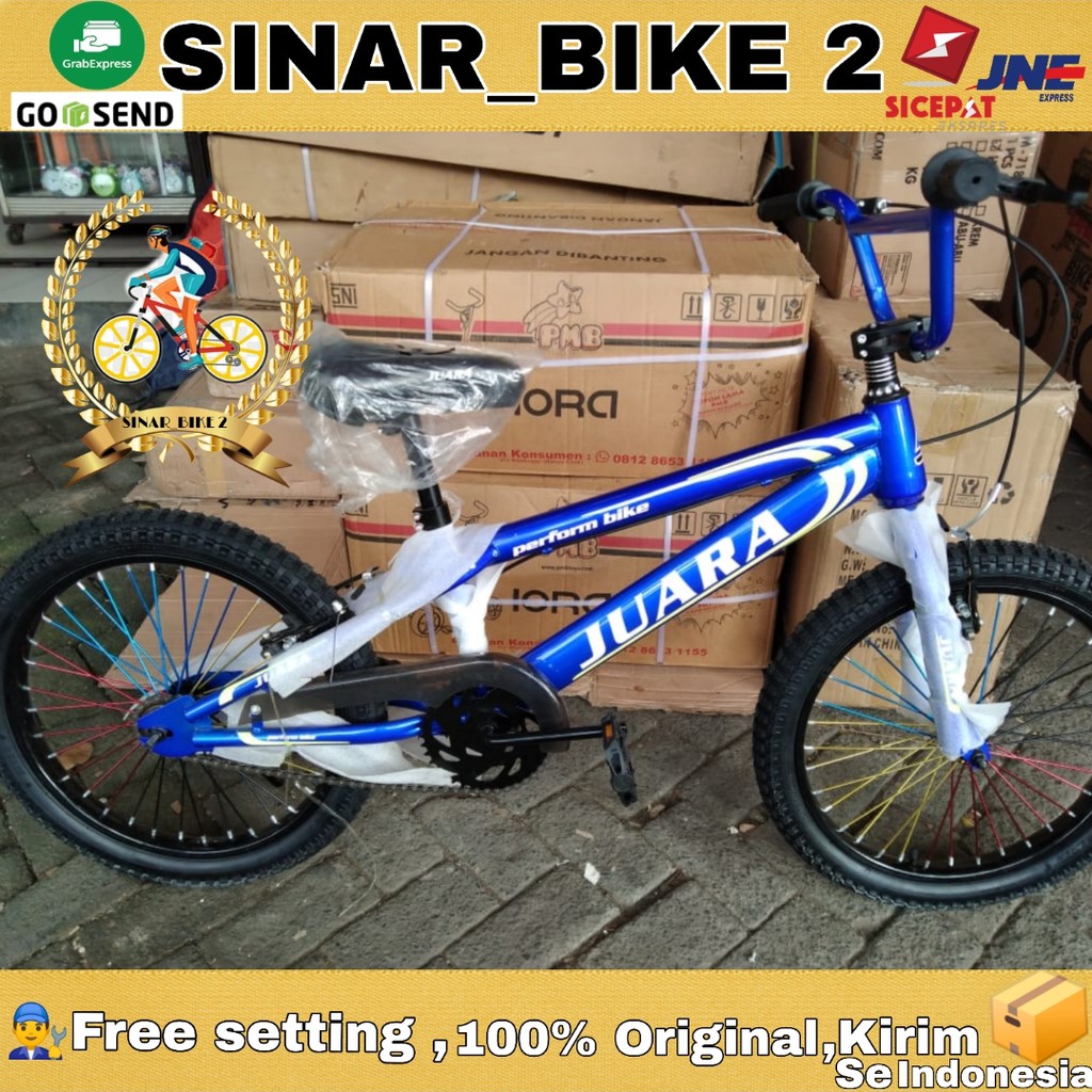 Jual Sepeda Anak Bmx 20 Inch Juara Bike Jari Motor Ban 20 x 2.50 (Ekspedisi) | Shopee Indonesia