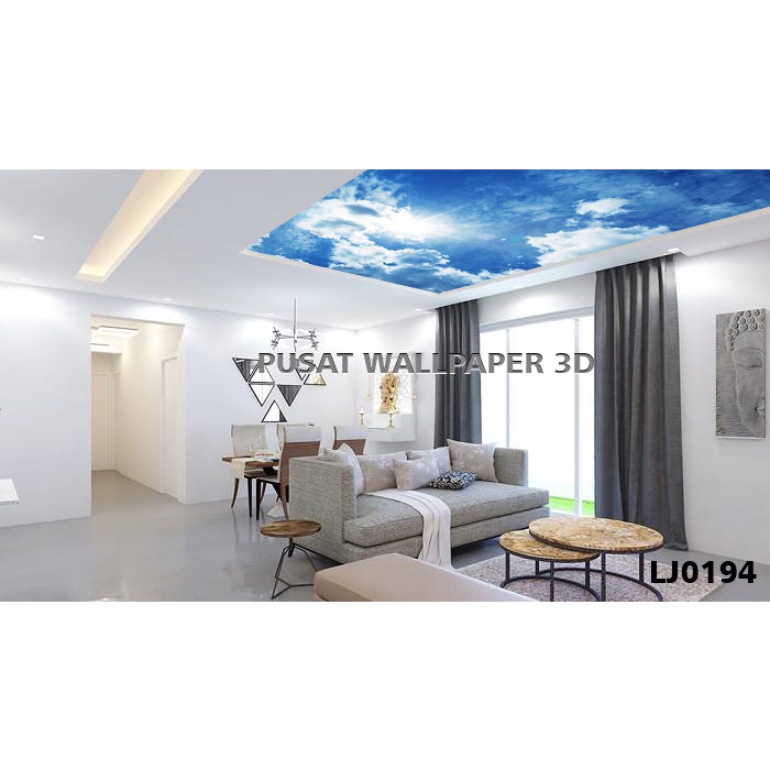 Jual Custom Wallpaper Plafon Awan 3D Wallpaper Plafon Langit Awan 3D ...