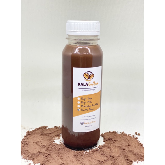 Jual Dark Choco KALA | Es Coklat Botol Ready To Drink Home Made 250ml ...