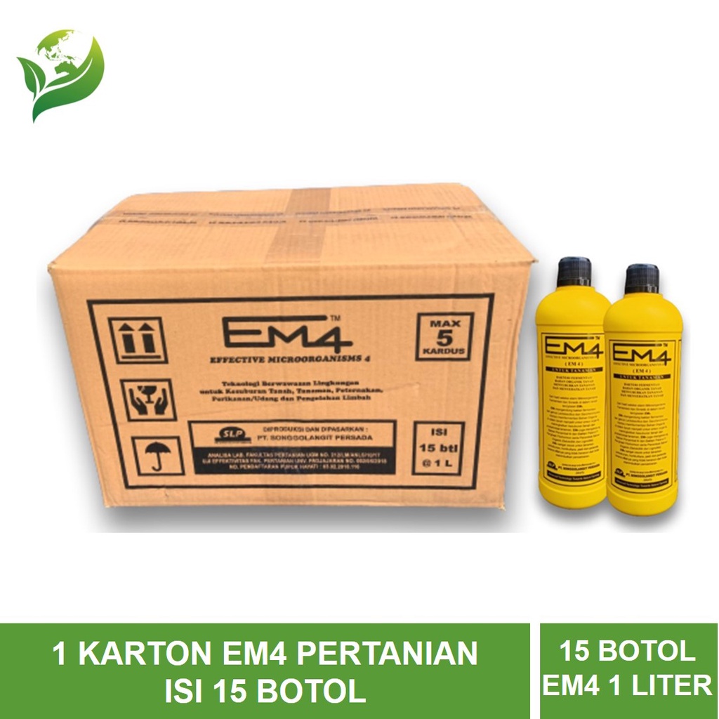 Jual 1 KARTON EM4 PERTANIAN 1L 15 BOTOL PENYUBUR TANAH-CAIRAN BENIH ...