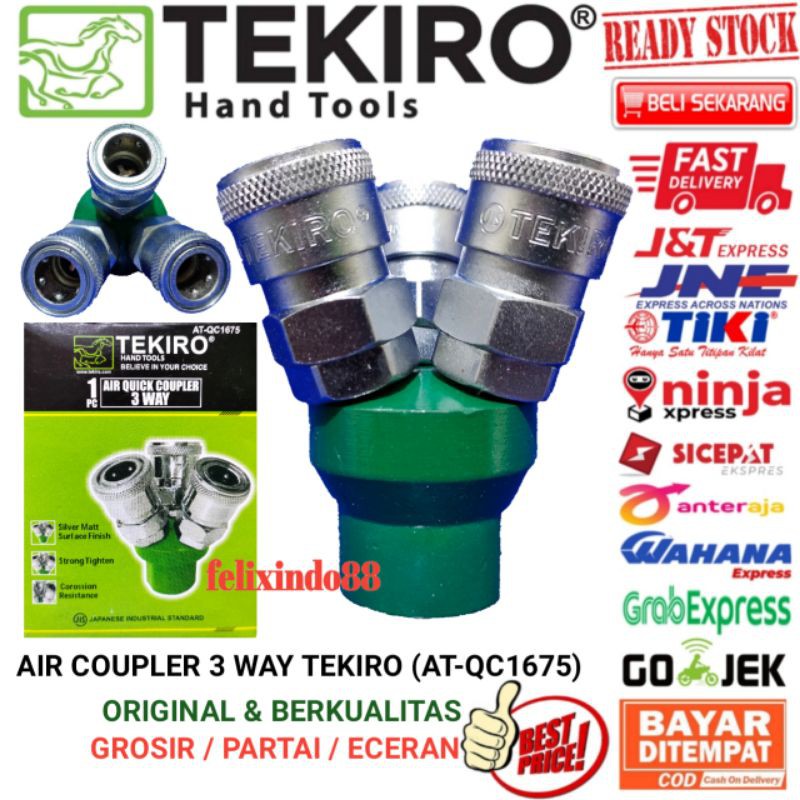 Jual KONEKTOR SELANG CABANG 3 NEPEL SAMBUNGAN TEKIRO AIR QUICK COUPLER ...