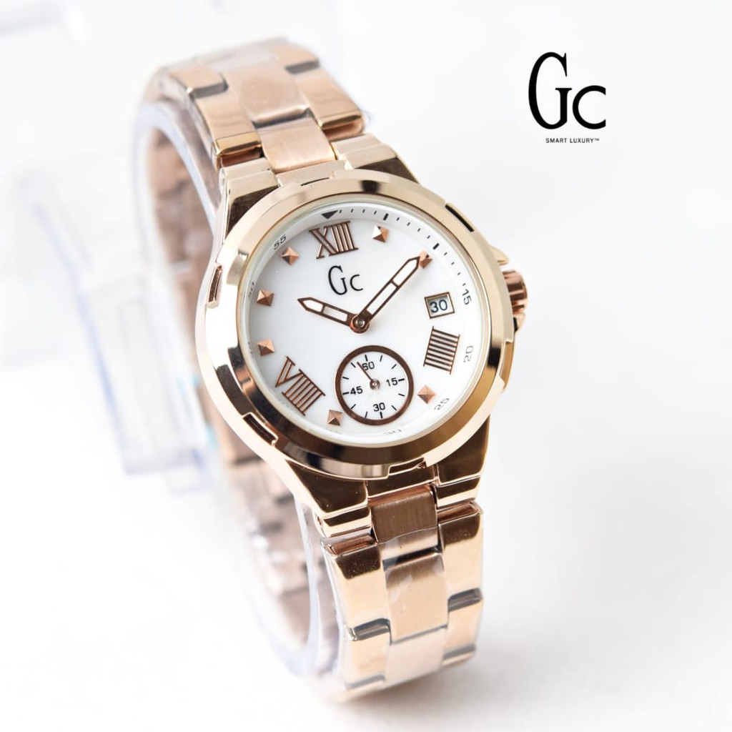 Jual Jam Tangan Wanita Gc Guess Collection detik Romawi Rantai Stainles ...