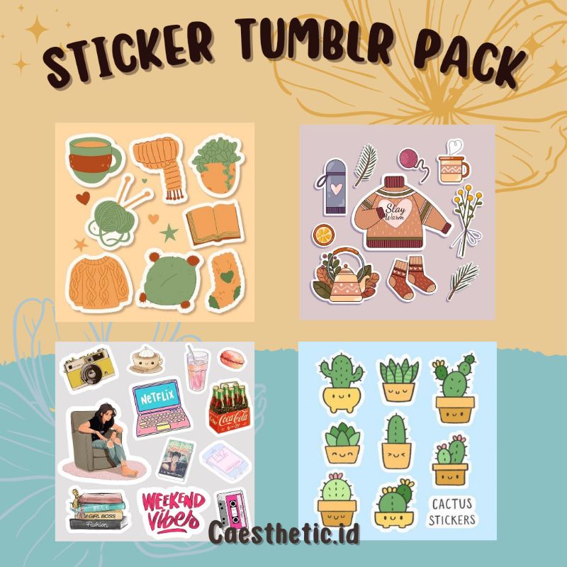 Jual STICKER TUMBLR AESTHETIC - STICKER HP LAPTOP - STICKER TUMBLR PACK - STICKER MINI TUMBLR ...