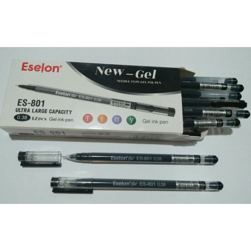 Jual Eselon Gel Pen New Gel ES-801 0,38mm | Shopee Indonesia