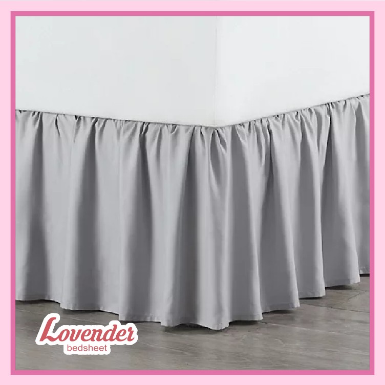 Jual Bed Skirting/Rok tempat tidur katun TAIWAN rimpel/ruffle & simple ...
