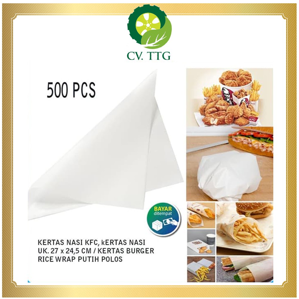 Jual Kertas Nasi KFC / Kertas Pembungkus Makanan Ukuran 27 x 24,5 cm ...