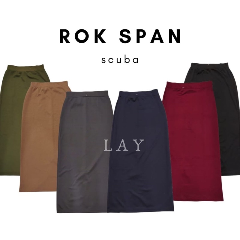 Jual ROK SPAN SCUBA // ROK PANJANG TEBAL // ROK WANITA // ROK KERJA ...