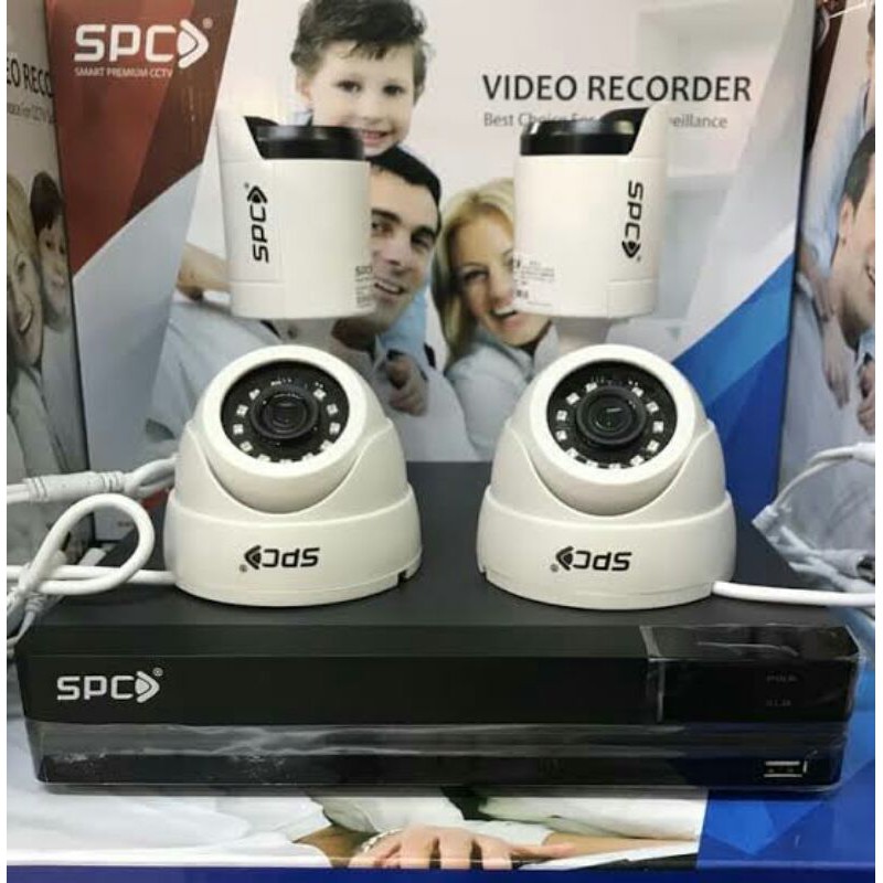 Jual PAKET CCTV SPC 4CH 4 KAMERA 2MP FUL HD 1080P CAMERA SPC 2MP ...