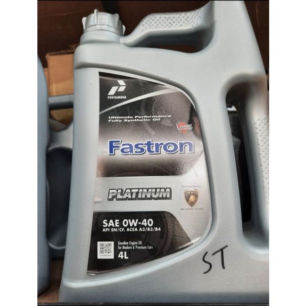 Jual Oli Mobil Pertamina Fastron Platinum Synthetic SN/CF A3/B3 0W-40 ...