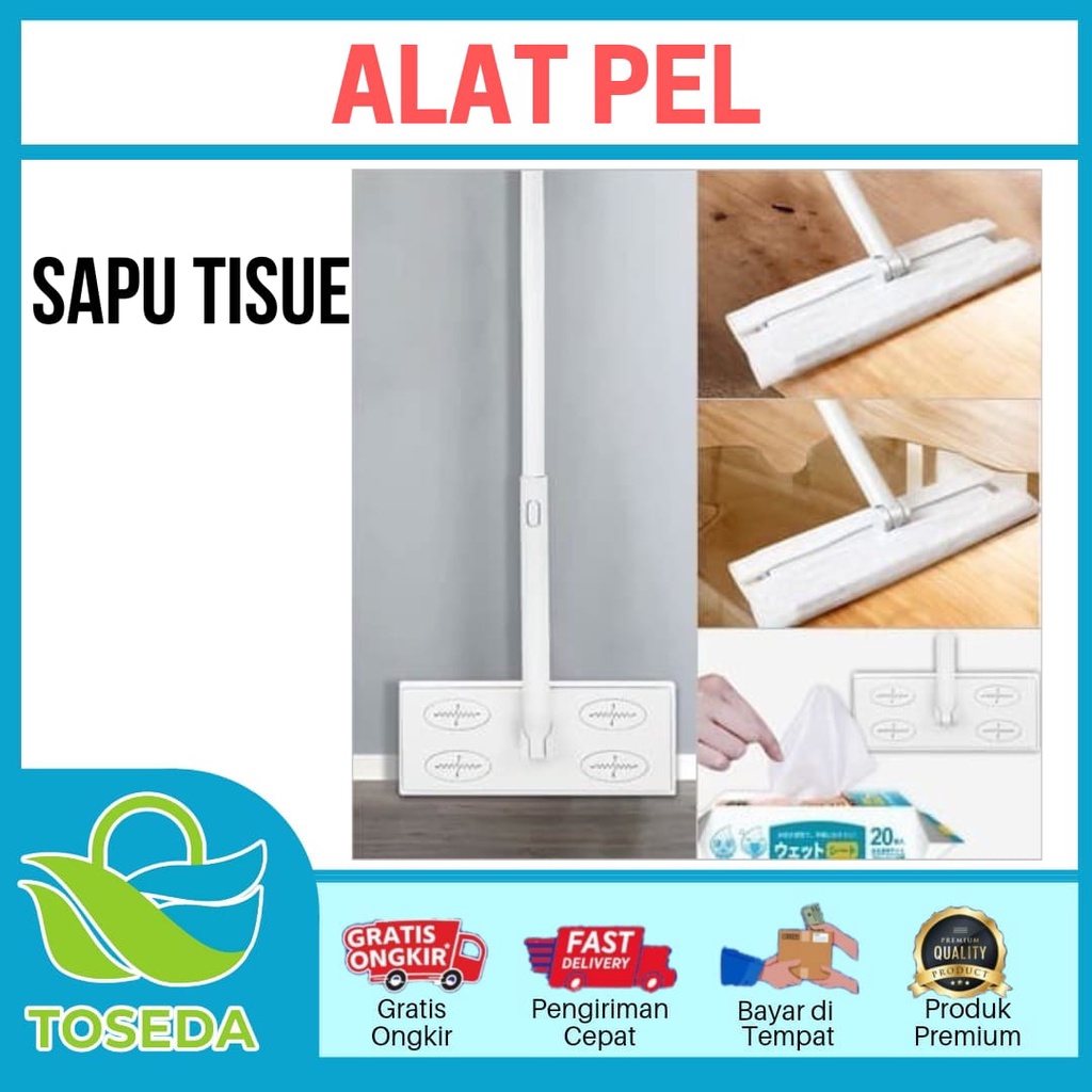 Jual Alat Sapu Tisu Tongkat Pel Lantai Debu Basah Kering Refill ...