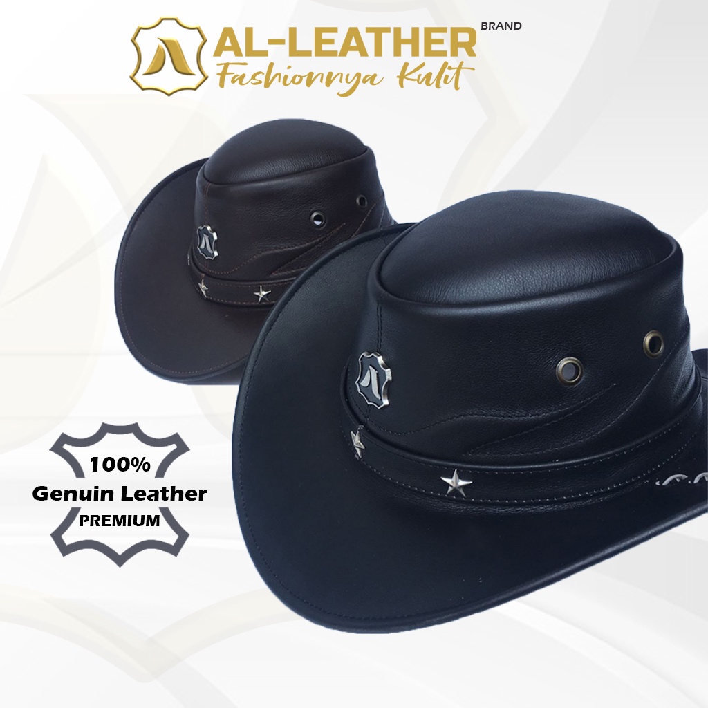 Jual AL-Leather Topi Koboi Kulit Asli - Penyempurnaan Gaya Petualang ...