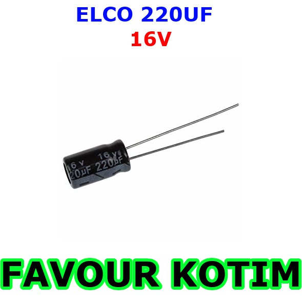 Jual ELCO ELKO 220UF 16V ELECTROLYTE CAPACITOR KAPASITOR FVKOTIM ...