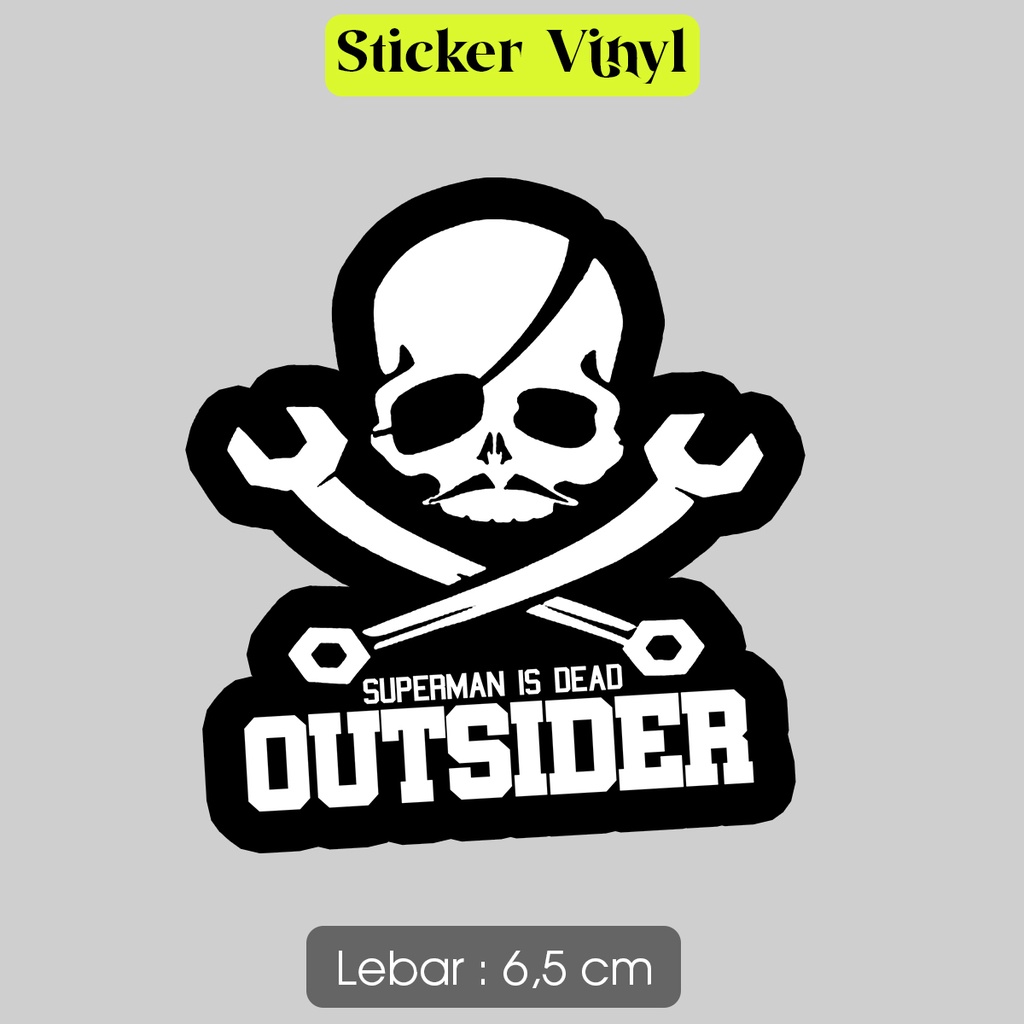Jual Stiker Superman is Dead Outsider Sticker Vinyl Satuan Bahan Anti Air | Shopee Indonesia