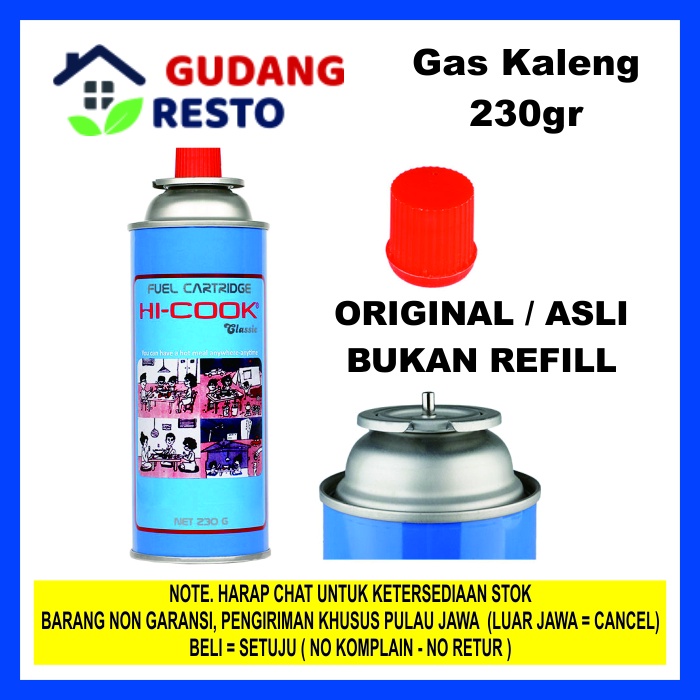 Jual HI COOK / WINN GAS KALENG / TABUNG 230 gr / LPG KOMPOR PORTABLE ...
