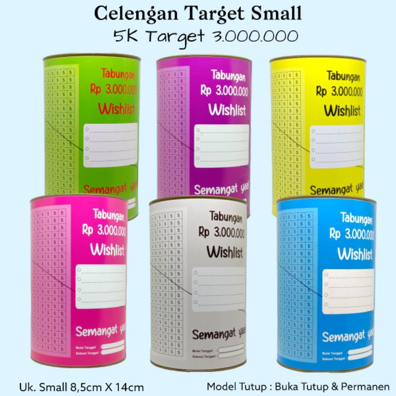 Jual CELENGAN TARGET MURAH 5K TARGET 3JT CELENGAN TABUNGAN TARGET BUKA ...