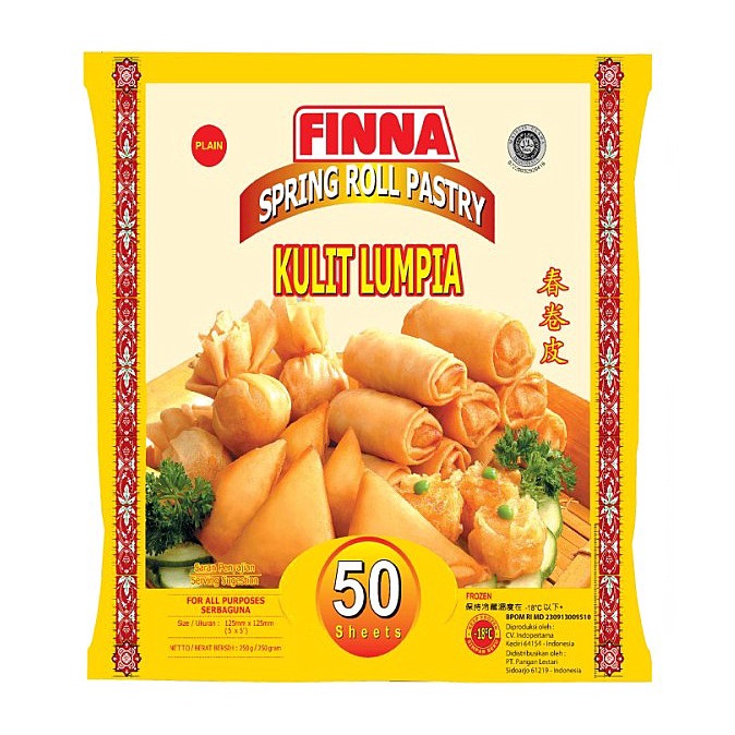 Jual FINNA Kulit Lumpia Kecil – Spring Roll Pastry Sheet 125 x 125mm isi 50 lbr | Shopee Indonesia