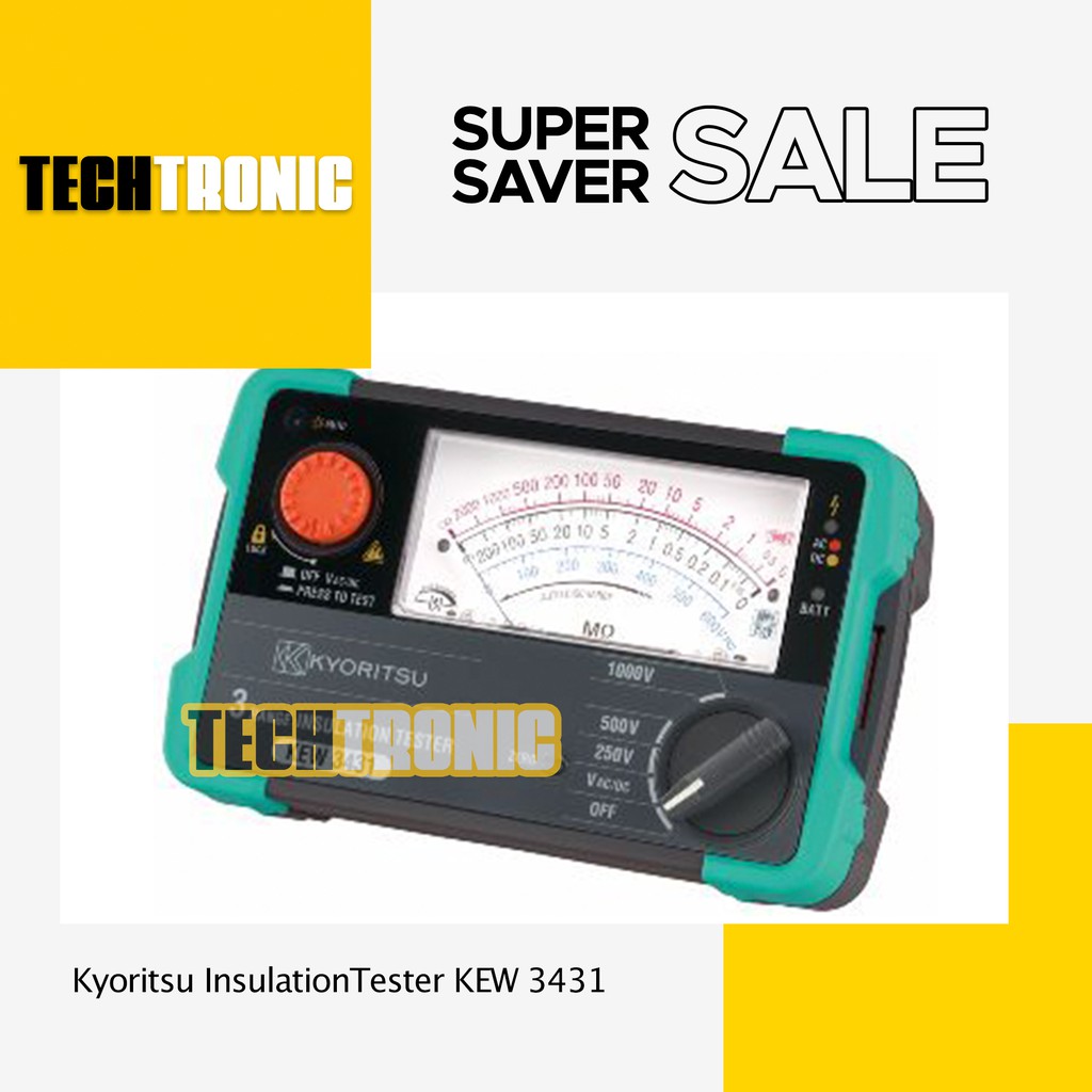 Jual Kyoritsu Insulation Tester KEW 3431 - TECHTRONIC | Shopee Indonesia
