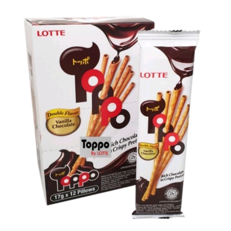 Jual (BOX) Toppo Lotte Vanilla Choco (12 pcs) | Shopee Indonesia