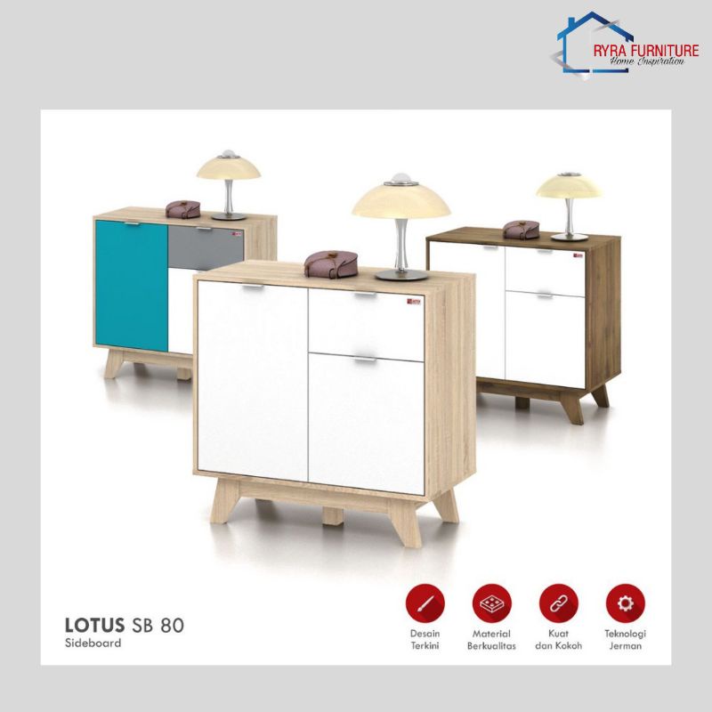 Jual SIDEBOARD RAK SERBAGUNA BUFET MEJA KABINET - LOTUS SB 80 - ACTIV | Shopee Indonesia
