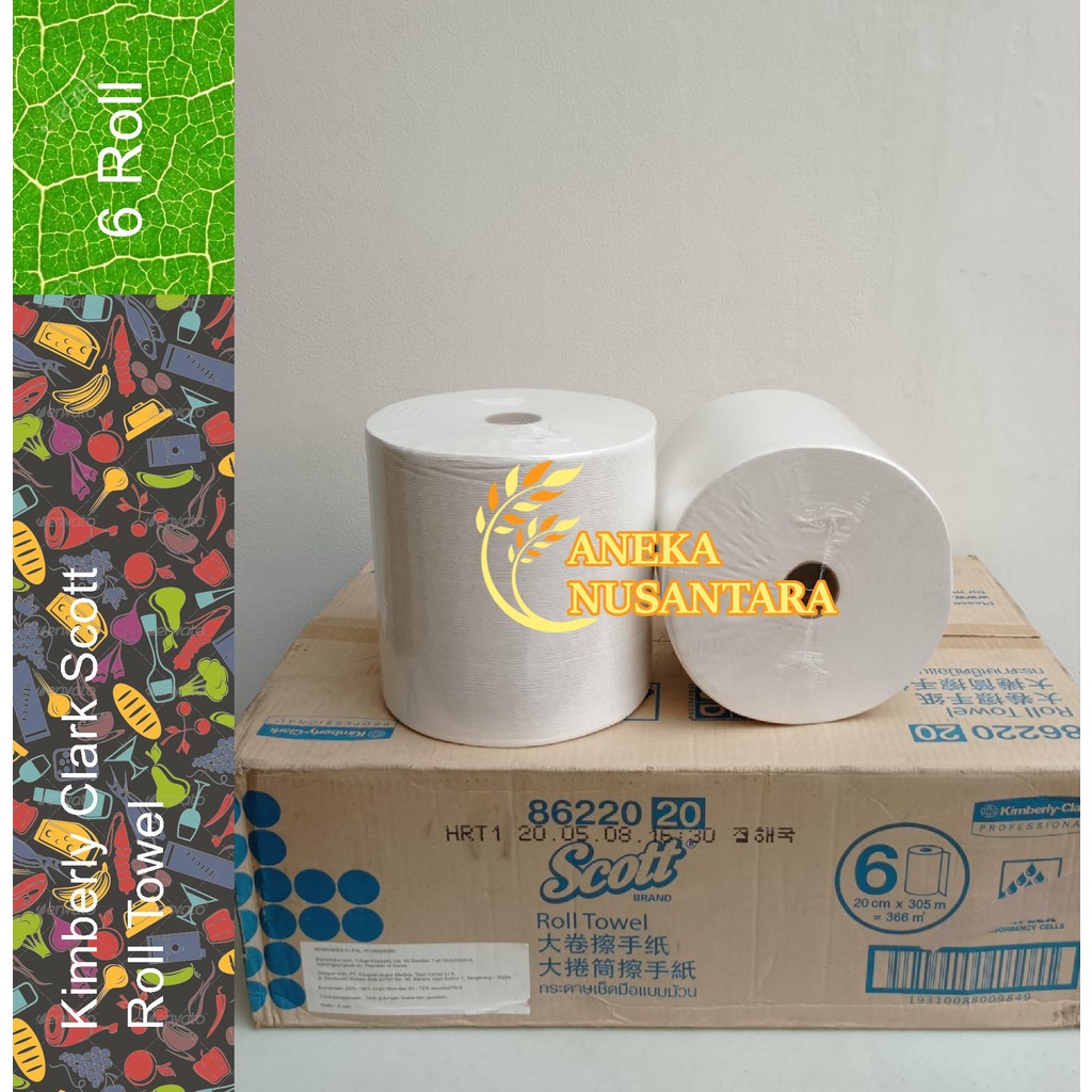 Jual Kimberly Clark Scott Roll Towel 86220 20 Scott Tissue Roll 1 Box ...