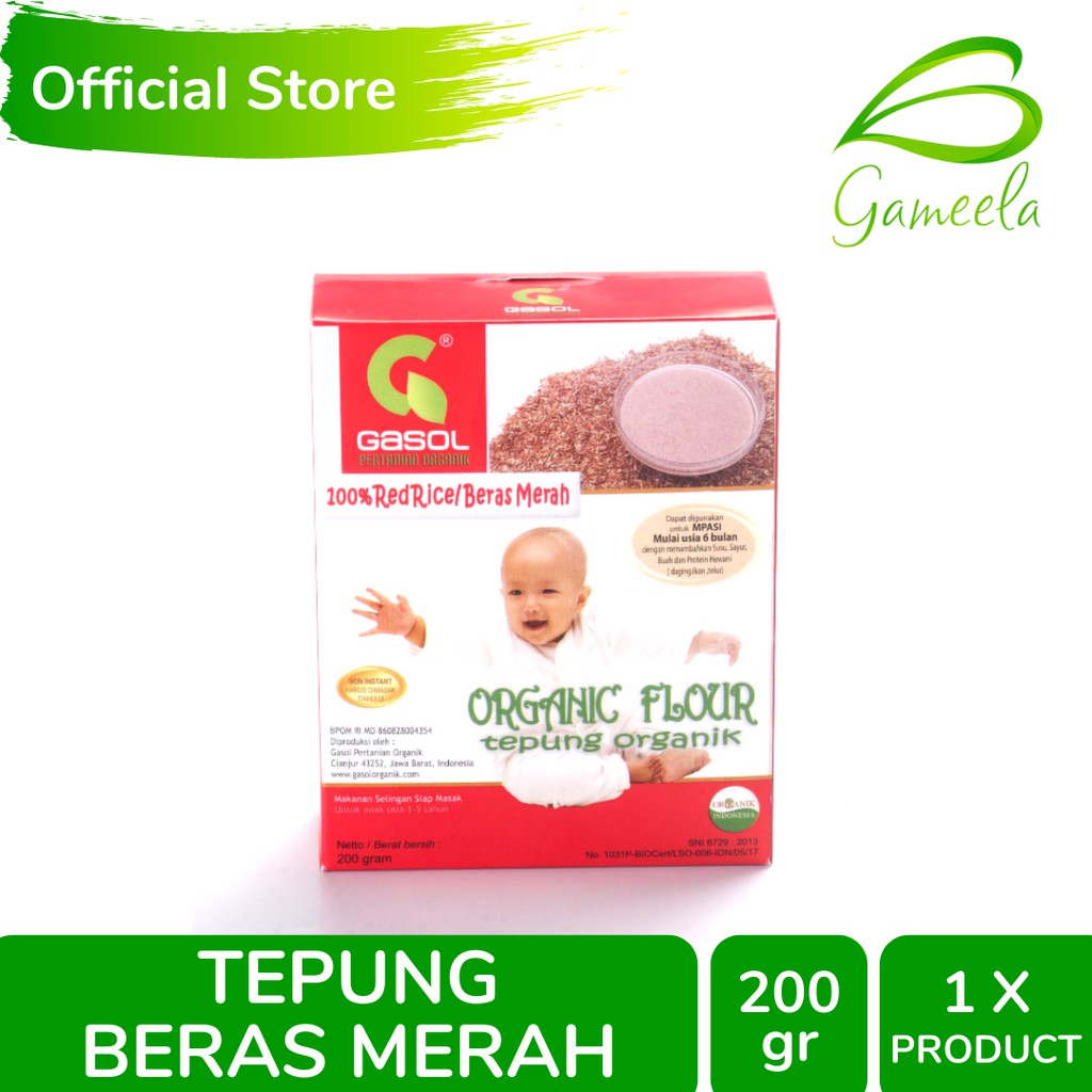 Jual Gameela Tepung Organik Gasol 200 Gr All Varian Halal MPASI Makanan ...