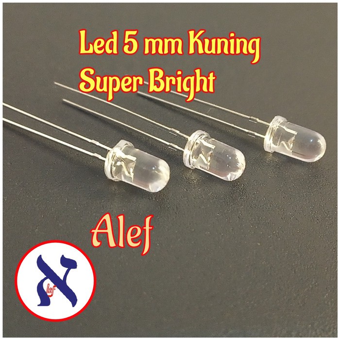 Jual 20Pcs Led 5 mm super bright P-K kuning clear putih nyala kuning ...