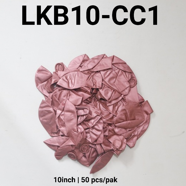 Jual LKB10-CC1 Balon latex 10inch isi 50 chrome tebal mengkilap coklat ...