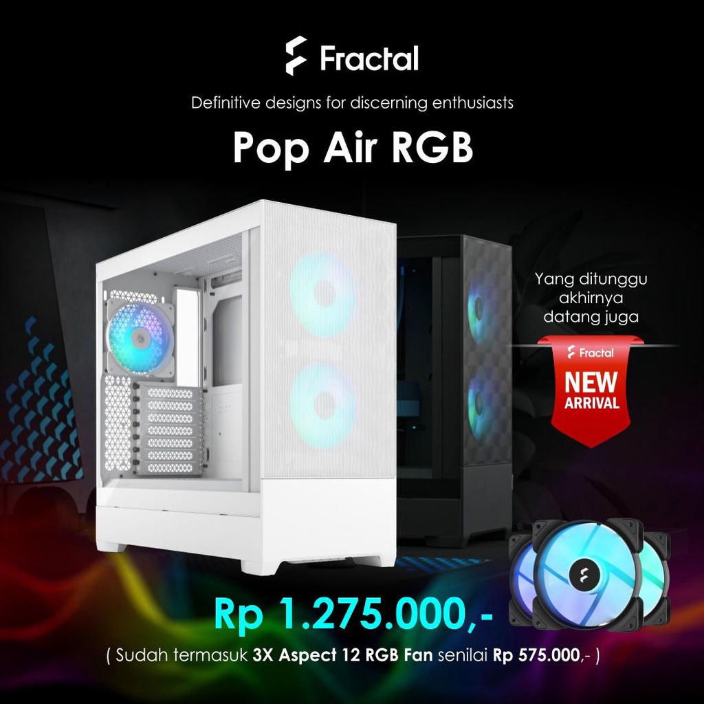 Jual FRACTAL POP AIR RGB TG CLEAR TINT - CASE | Shopee Indonesia