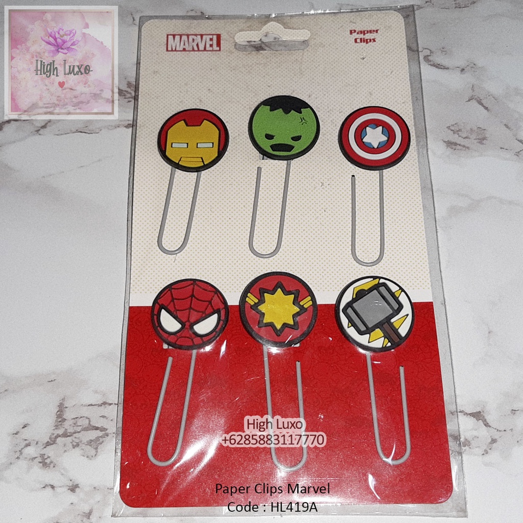 Jual Paper Clips Marvel DISNEY Jepitan Kertas Kartun Anak PAPER CLIP ...