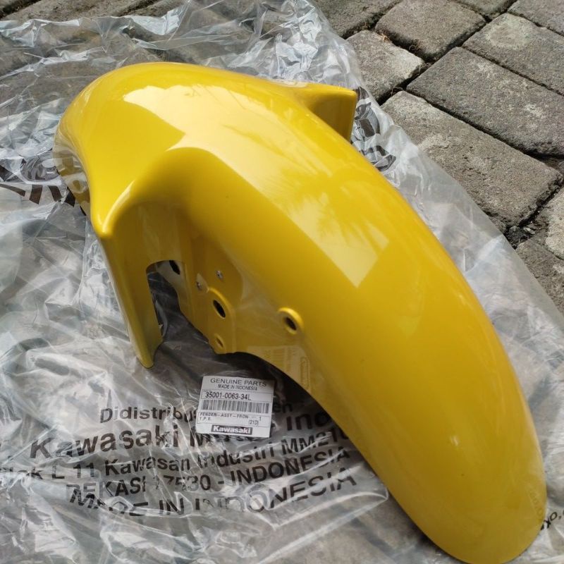 Jual Slebor depan ninja SS ninja R warna kuning original kawasaki ...
