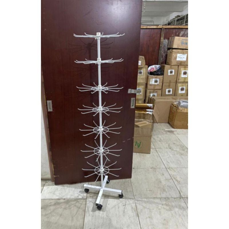 Jual Rak Display Putar Matahari 7 Susun Gantungan Aksesoris Display ...