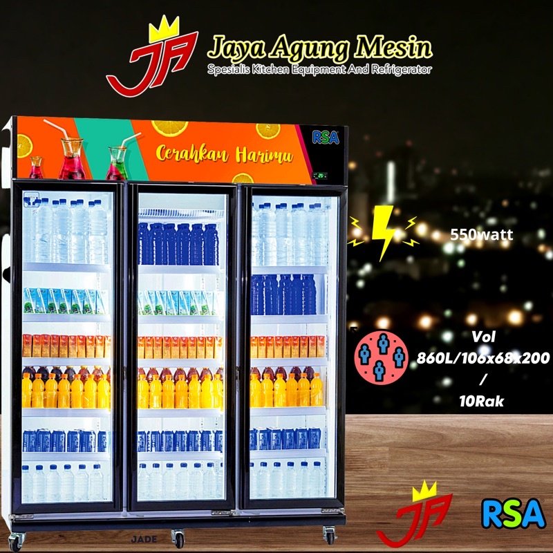 Jual Showcase Cooler RSA AMETHYST/ Showcase 3 Pintu RSA AMETHYST ...