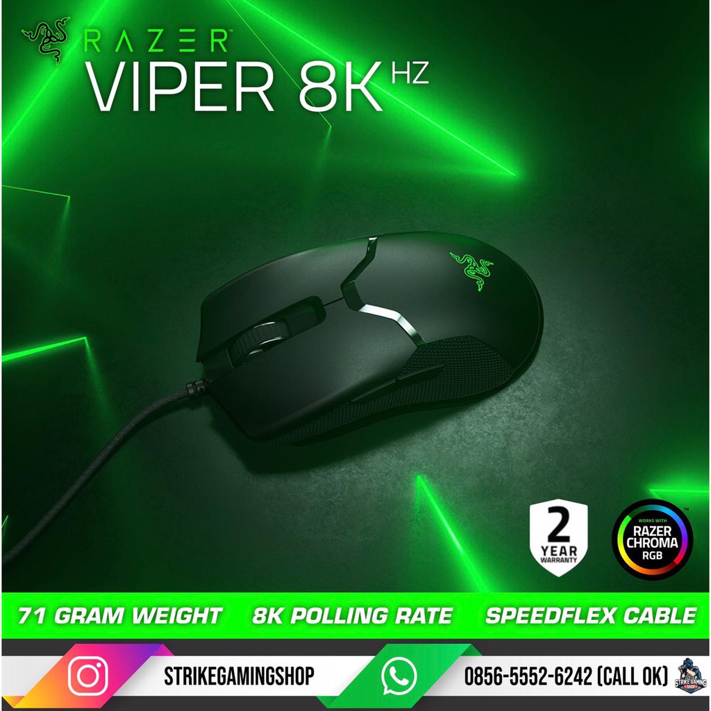 Jual RAZER VIPER 8KHZ AMBIDEXTROUS RGB GAMING MOUSE | Shopee Indonesia