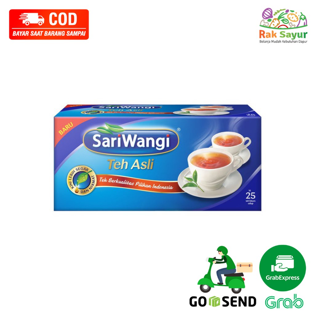 Jual Teh Celup Sari Wangi Teh Asli Kota Isi 25 bungkus tea bag | Shopee ...