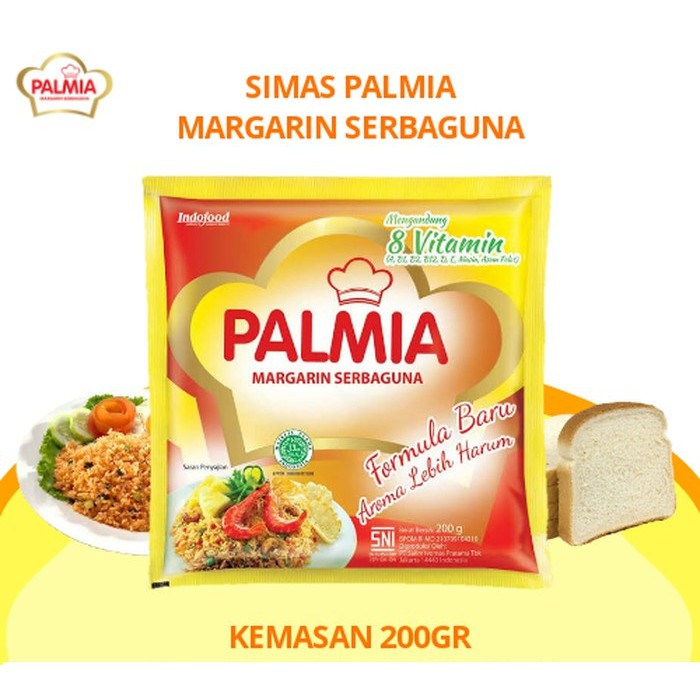 Jual Simas Palmia Sachet 200 gr - Margarin Palmia - Mentega Simas ...