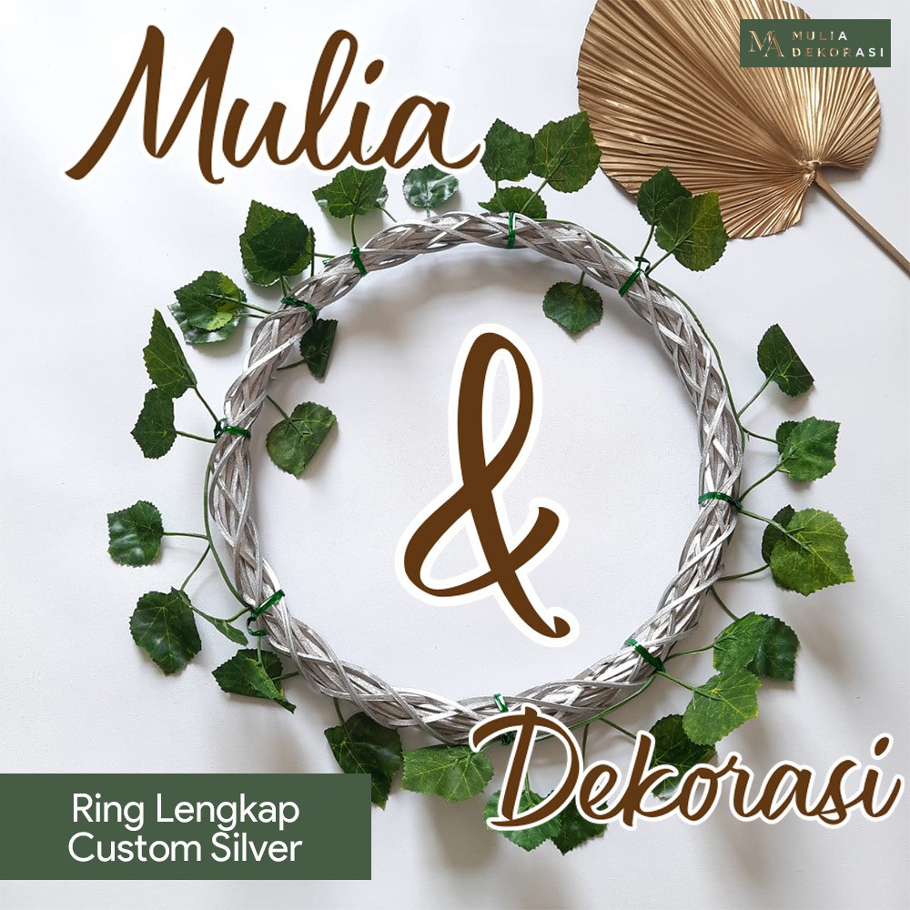 Jual Lingkaran Rotan Dekorasi Ring Rotan Silver Gold Backdrop Custom ...