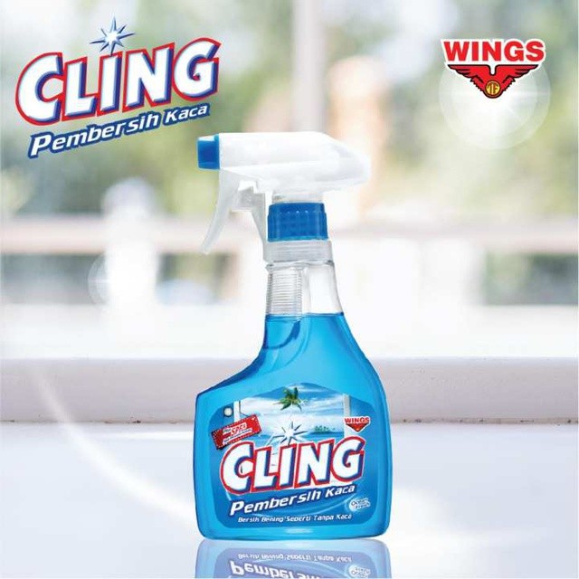 Jual Cling Pembersih Kaca Pump 440ml / Glass Cleaner Botol Semprot ...