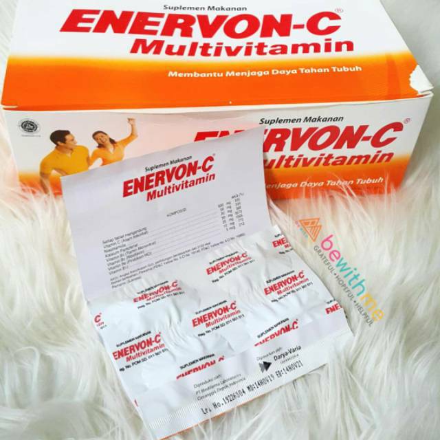 Jual ENERVON C 1 STRIP = 4 TABLET VITAMIN C 500 MG ENERVON-C | Shopee ...
