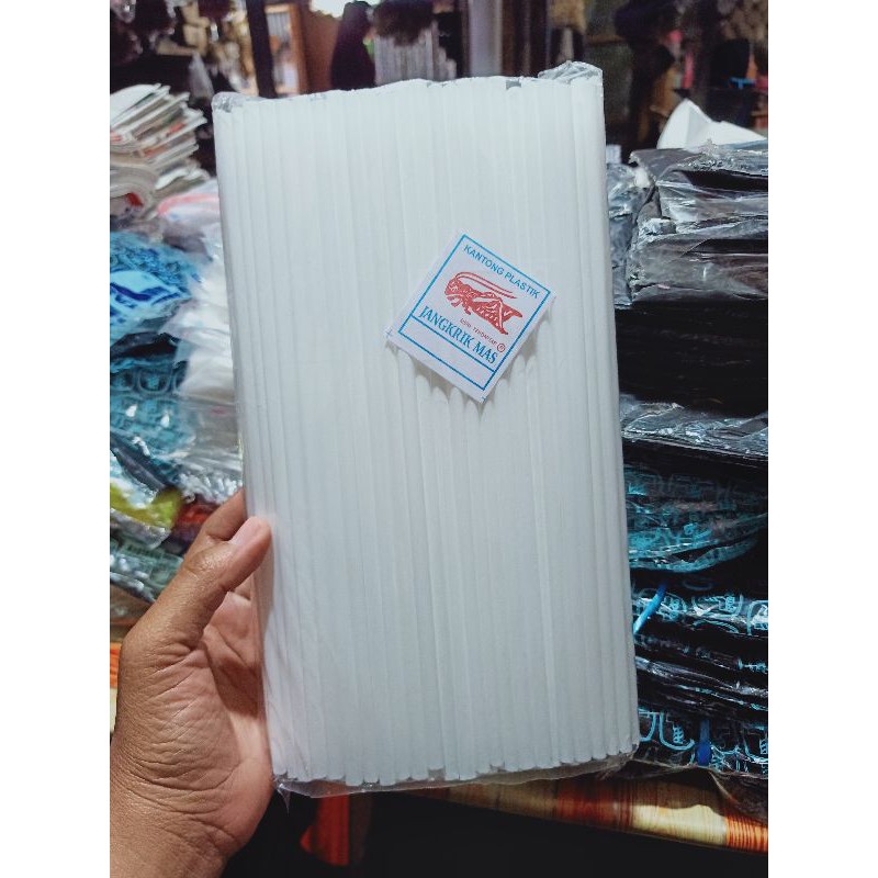 Jual sedotan putih dop pj ±23cm 5mm | Shopee Indonesia