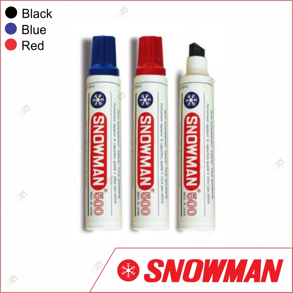 Jual Spidol Permanen Snowman Jumbo - Permanent Marker 500 | Shopee ...