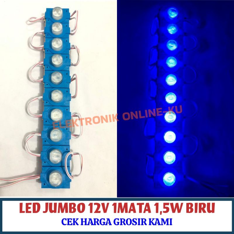 Jual LAMPU LED JUMBO 12V 1MATA 1,5W BIRU | Shopee Indonesia