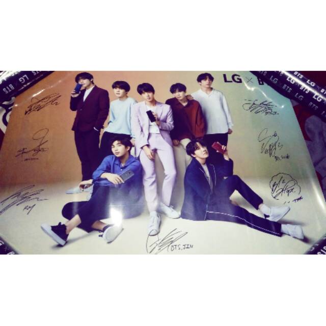 Jual BIG POSTER BTS ALL MEMBER. BTSXLG OFFICIAL + TANDATANGAN. FREE ...