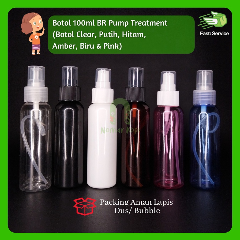 Jual Botol 100ML BR PINK Pump Treatment Neck 24 | Shopee Indonesia