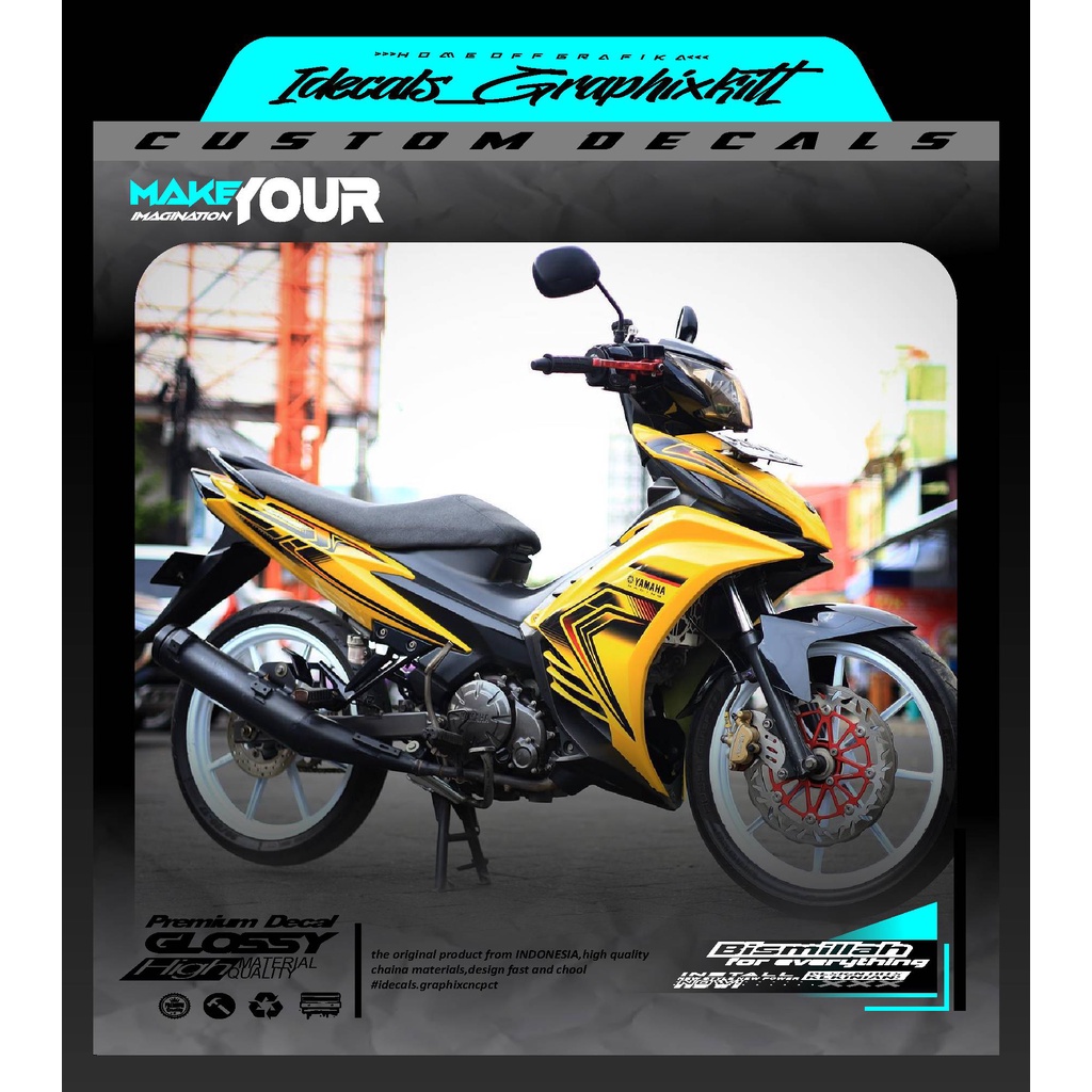 Jual 00357 sticker decals fullbody yamaha jupiter mx tema racing simpel ...