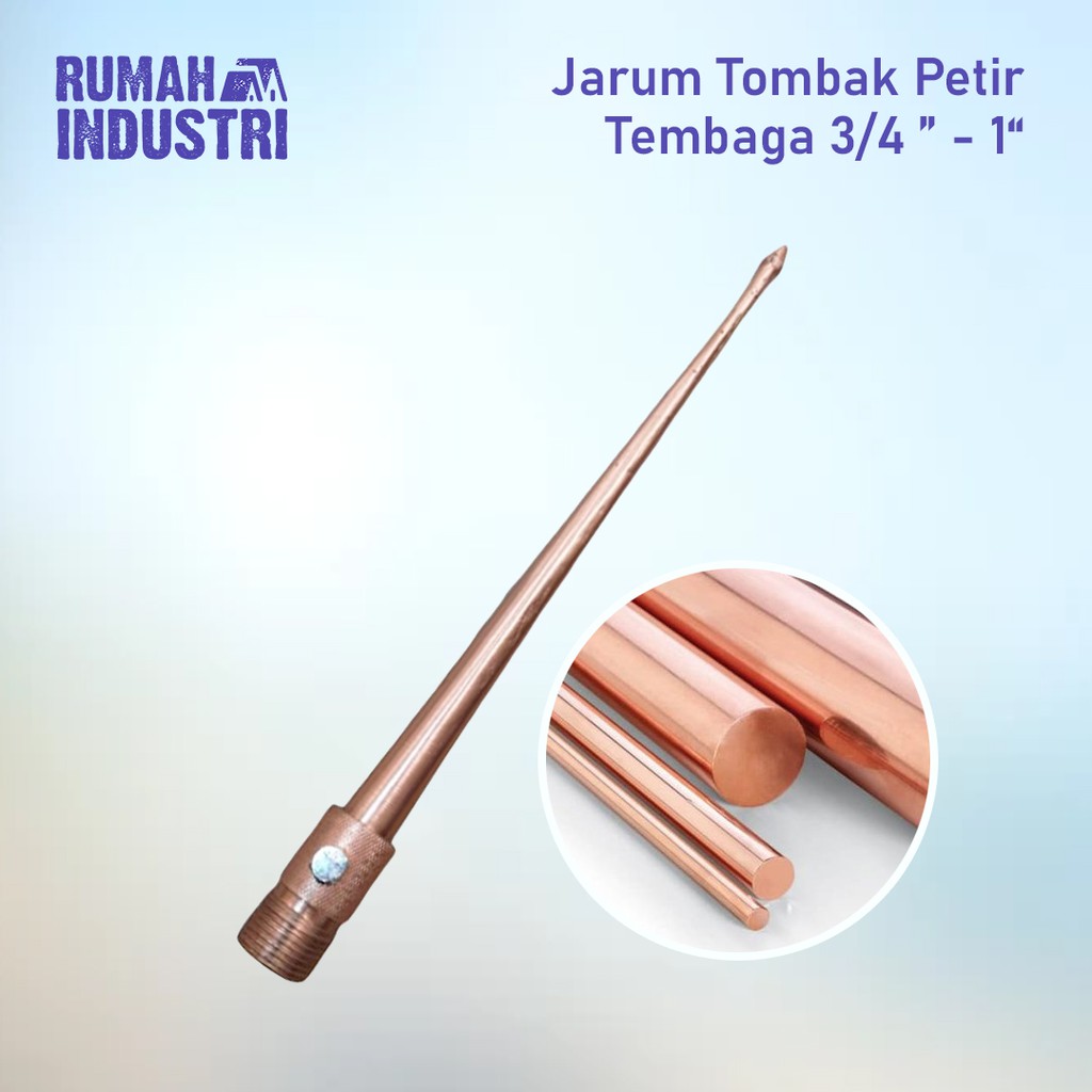 Jual MURAH! Jarum Penangkal Petir Tembaga Bronze Splitzen 3/4 Inch - 1 ...