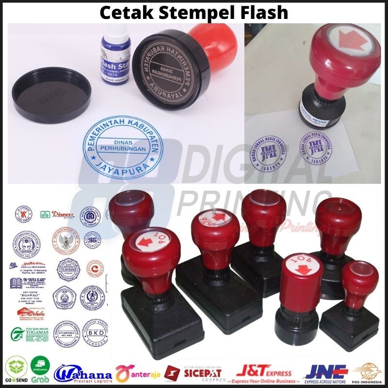 Jual ( ️COD) Promo Cetak Stempel Murah Custom Stempel Flash Stempel Warna / Cetak Stempel Kilat ...