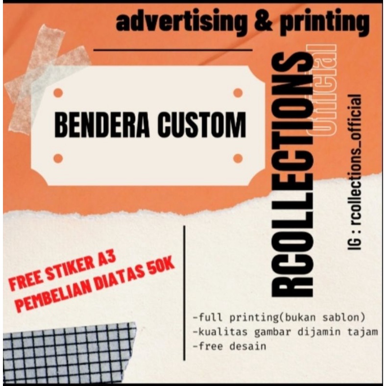 Jual BENDERA CUSTOM, BENDERA PRINTING, MINI FLAG, GIANT FLAG | Shopee ...