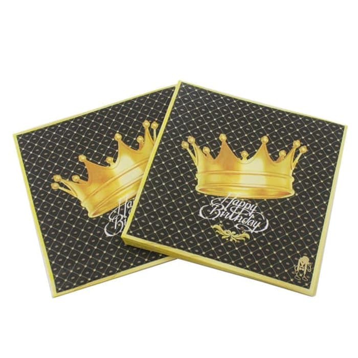 Jual Decoupage Napkin - Tissue Decoupage 2Ply HBD-Golden Crown | Shopee ...