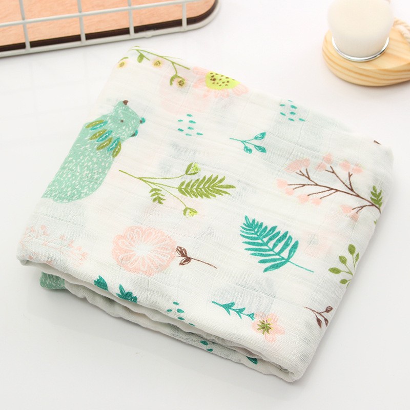 Jual [120x110] Kain Bedong Muslin Bayi | Baby Swaddle Muslin Bamboo ...
