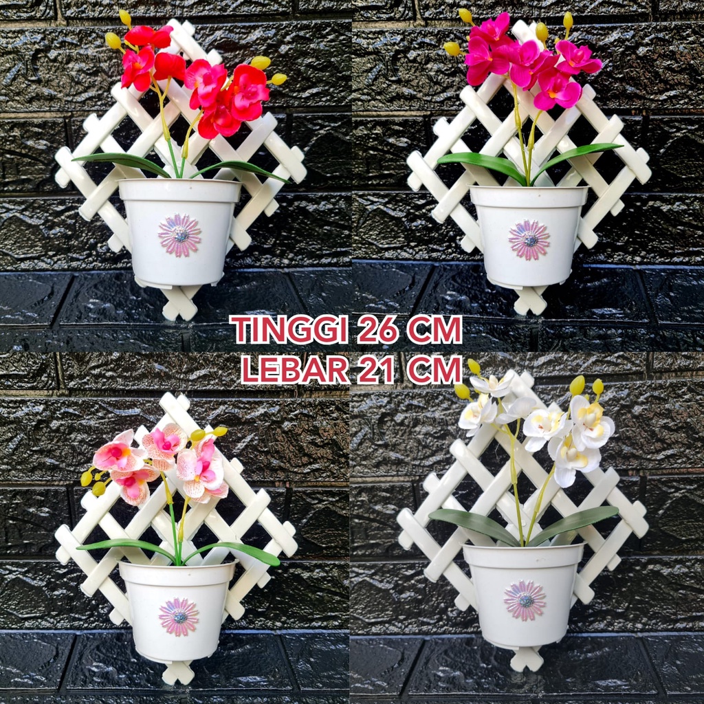 Jual Bunga Anggrek Mini Artifisial Tanaman Pajangan Hias Pot Tempel ...